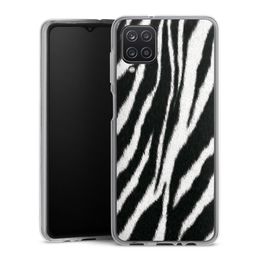 DeinDesign Galaxy A12 Handy Silikon H&uuml;lle Case transparent Handyh&uuml;lle Fur Muster Zebra Silikon Case
