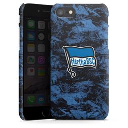DeinDesign iPhone SE (2020) Handy Premium Case Smartphone Handyh&uuml;lle Schutzh&uuml;lle matt Hertha Bsc Flag Logo Premium Case