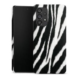 DeinDesign Galaxy A53 5G Handy Premium Case Smartphone Handyh&uuml;lle Schutzh&uuml;lle matt Fur Muster Zebra Premium Case