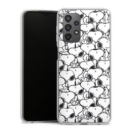 DeinDesign Galaxy A23 5G Handy Silikon H&uuml;lle Case transparent Handyh&uuml;lle Peanuts Snoopy Muster Silikon Case