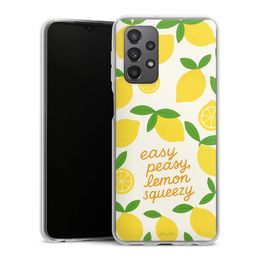 DeinDesign Galaxy A23 5G Handy Silikon H&uuml;lle Case transparent Handyh&uuml;lle Spruch Statement Lemon Silikon Case
