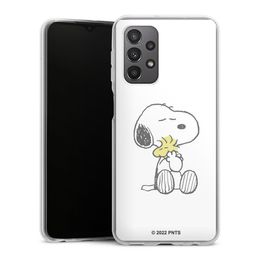 DeinDesign Galaxy A23 5G Handy Silikon H&uuml;lle Case transparent Handyh&uuml;lle Snoopy Love Peanuts Silikon Case