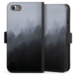 DeinDesign iPhone SE (2020) Handy Klapph&uuml;lle Handyh&uuml;lle aus Kunst Leder schwarz Flip Case Kunst Nature Tree Sideflip mit Lasche