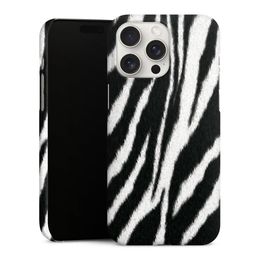 DeinDesign iPhone 15 Pro Max Handy Premium Case Smartphone Handyh&uuml;lle Schutzh&uuml;lle matt Fur Muster Zebra Premium Case