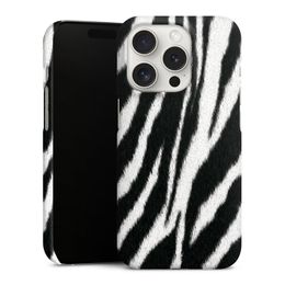 DeinDesign iPhone 15 Pro Handy Premium Case Smartphone Handyh&uuml;lle Schutzh&uuml;lle matt Fur Muster Zebra Premium Case