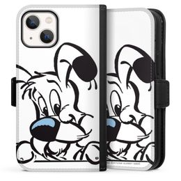 DeinDesign Galaxy A51 Handy Klapph&uuml;lle Handyh&uuml;lle aus Kunst Leder schwarz Flip Case Idefix Official Licensed Product Comic Sideflip mit Lasche