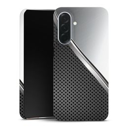 DeinDesign Galaxy A36 5G Handy Premium Case Smartphone Handyh&uuml;lle Schutzh&uuml;lle matt Steel Metall Carbon Premium Case