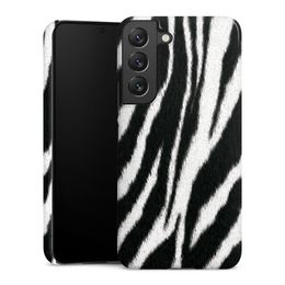 DeinDesign Galaxy S22 Handy Premium Case Smartphone Handyh&uuml;lle Schutzh&uuml;lle gl&auml;nzend Fur Muster Zebra Premium Case