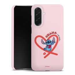 DeinDesign Galaxy A36 5G Handy Premium Case Smartphone Handyh&uuml;lle Schutzh&uuml;lle matt Heart Lilo & Stitch Disney Premium Case