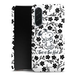 DeinDesign Galaxy A36 5G Handy Premium Case Smartphone Handyh&uuml;lle Schutzh&uuml;lle matt Peanuts Flowers Snoopy Premium Case