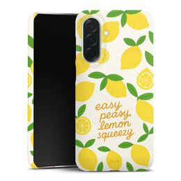 DeinDesign Galaxy A36 5G Handy Premium Case Smartphone Handyh&uuml;lle Schutzh&uuml;lle matt Spruch Statement Lemon Premium Case