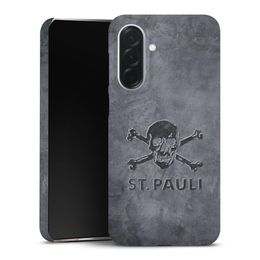 DeinDesign Galaxy A36 5G Handy Premium Case Smartphone Handyh&uuml;lle Schutzh&uuml;lle matt Logo Fc St. Pauli Concrete Premium Case