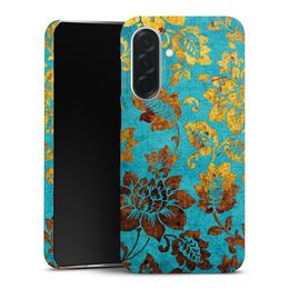 DeinDesign Galaxy A36 5G Handy Premium Case Smartphone Handyh&uuml;lle Schutzh&uuml;lle matt Flowers Vintage Ornament Premium Case