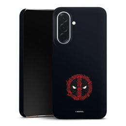DeinDesign Galaxy A36 5G Handy Premium Case Smartphone Handyh&uuml;lle Schutzh&uuml;lle matt Logo Marvel Deadpool Premium Case