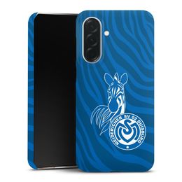 DeinDesign Galaxy A36 5G Handy Premium Case Smartphone Handyh&uuml;lle Schutzh&uuml;lle matt Merchandise Msv Duisburg Zebra Premium Case
