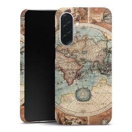 DeinDesign Galaxy A36 5G Handy Premium Case Smartphone Handyh&uuml;lle Schutzh&uuml;lle matt Vintage Map World Map Premium Case