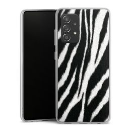 DeinDesign Galaxy A52s 5G Handy Silikon H&uuml;lle Case transparent Handyh&uuml;lle Zebra Fur Muster Silikon Case