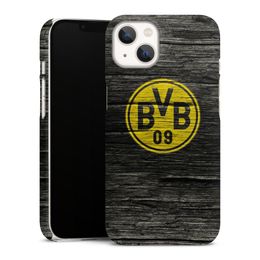 DeinDesign iPhone 13 Handy Premium Case Smartphone Handyh&uuml;lle Schutzh&uuml;lle matt Wooden Look Bvb Borussia Dortmund Premium Case