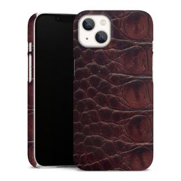 DeinDesign iPhone 13 Handy Premium Case Smartphone Handyh&uuml;lle Schutzh&uuml;lle matt Leather Crocodile Animal Print Premium Case