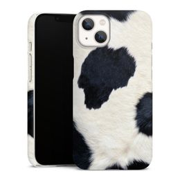 DeinDesign iPhone 13 Handy Premium Case Smartphone Handyh&uuml;lle Schutzh&uuml;lle matt Animal Look Animal Print Cow Skin Premium Case