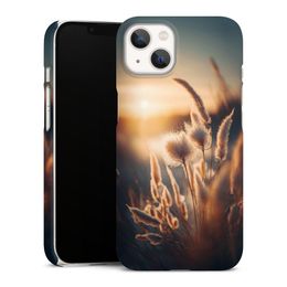 DeinDesign iPhone 13 Handy Premium Case Smartphone Handyh&uuml;lle Schutzh&uuml;lle matt Sun Pampasgras Nature Premium Case