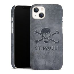 DeinDesign iPhone 13 Handy Premium Case Smartphone Handyh&uuml;lle Schutzh&uuml;lle matt Logo Fc St. Pauli Concrete Premium Case