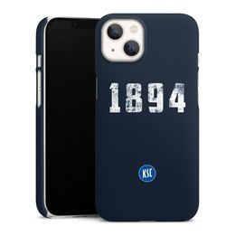 DeinDesign iPhone 13 Handy Premium Case Smartphone Handyh&uuml;lle Schutzh&uuml;lle matt Karlsruher Sc Ksc Bundesliga Premium Case