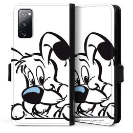 DeinDesign Galaxy S20 Handy Klapph&uuml;lle Handyh&uuml;lle aus Kunst Leder schwarz Flip Case Official Licensed Product Comic Idefix Sideflip mit Lasche