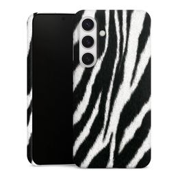 DeinDesign Galaxy S24 Handy Premium Case Smartphone Handyh&uuml;lle Schutzh&uuml;lle matt Fur Muster Zebra Premium Case