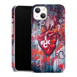 DeinDesign iPhone 13 Handy Premium Case Smartphone Handyh&uuml;lle Schutzh&uuml;lle matt 1. Fck 1. Fc Kaiserslautern Heart Premium Case