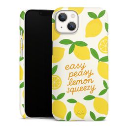 DeinDesign iPhone 13 Handy Premium Case Smartphone Handyh&uuml;lle Schutzh&uuml;lle matt Spruch Statement Lemon Premium Case