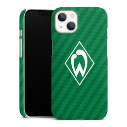 DeinDesign iPhone 13 Handy Premium Case Smartphone Handyh&uuml;lle Schutzh&uuml;lle matt Carbon Official Licensed Product Sv Werder Bremen Premium Case