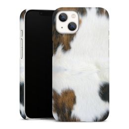 DeinDesign iPhone 13 Handy Premium Case Smartphone Handyh&uuml;lle Schutzh&uuml;lle matt Cow Fur Cow Skin Premium Case