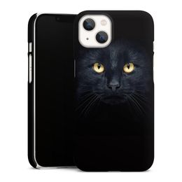 DeinDesign iPhone 13 Handy Premium Case Smartphone Handyh&uuml;lle Schutzh&uuml;lle matt Eye Cat Black Premium Case