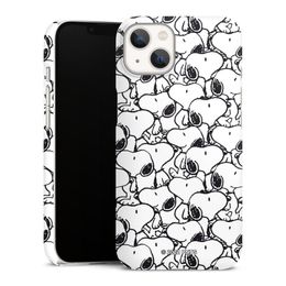 DeinDesign iPhone 13 Handy Premium Case Smartphone Handyh&uuml;lle Schutzh&uuml;lle matt Peanuts Snoopy Muster Premium Case