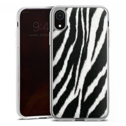 DeinDesign iPhone Xr Handy Silikon H&uuml;lle Case transparent Handyh&uuml;lle Fur Muster Zebra Silikon Case