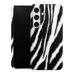DeinDesign Galaxy S24 Handy Premium Case Smartphone Handyh&uuml;lle Schutzh&uuml;lle gl&auml;nzend Fur Muster Zebra Premium Case