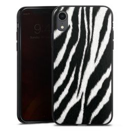DeinDesign iPhone Xr Handy Silikon H&uuml;lle Case schwarz Handyh&uuml;lle Fur Muster Zebra