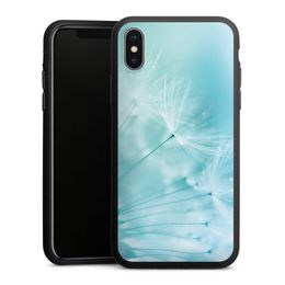 DeinDesign iPhone Xs Handy Premium Silikon H&uuml;lle Handyh&uuml;lle schwarz Case Dandelion Winter Flower Silikon Premium Case