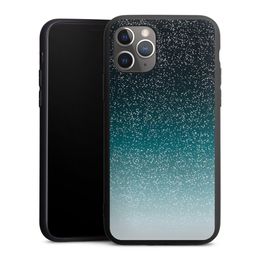 DeinDesign iPhone 11 Pro Handy Premium Silikon H&uuml;lle Handyh&uuml;lle schwarz Case Sky Glitzer Star Silikon Premium Case