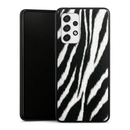 DeinDesign Galaxy A53 5G Handy Silikon H&uuml;lle Case schwarz Handyh&uuml;lle Fur Muster Zebra