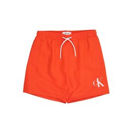 Calvin Klein Swimwear Badeshorts Jungen Gr&ouml;&szlig;e 140/152 orangerot / wei&szlig;