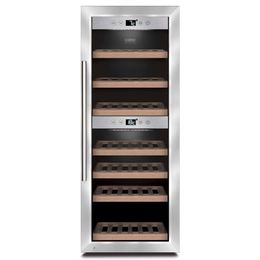 CASO GERMANY CASO Weink&uuml;hlschrank "WineComfort 380 Smart", Energieeffizienz: G (A-G), schwarz (silberfarben), B:39,5cm H:100cm T:58cm, Weink&uuml;hlschr&auml;nke