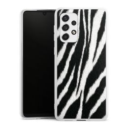 DeinDesign Galaxy A33 5G Handy Silikon H&uuml;lle Case transparent Handyh&uuml;lle Fur Muster Zebra Silikon Case