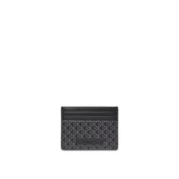 Kartenetui Calvin Klein "COATED EW CARD CASE", Herren, schwarz, Polyester, Basic, Kleinlederwaren, Unisex Kreditkartenetui mit Logoschriftzug