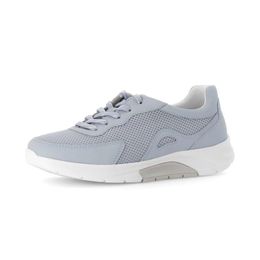 Gabor Damen Sneaker "Sneaker low Materialmix Lederimitat", Gr. 40,5blau, Schuhe