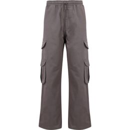 Cargohose DEF "DEF DEF Pure Cargopants", Herren, Gr. L, US-Gr&ouml;&szlig;en, grau, 100% Baumwolle, unifarben, normal, Hosen Cargohose