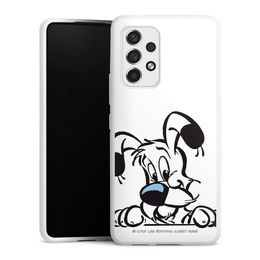 DeinDesign Galaxy A53 5G Handy Silikon H&uuml;lle Case wei&szlig; Handyh&uuml;lle Official Licensed Product Comic Idefix Silikon Case