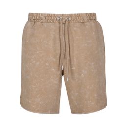 Sweatshorts Urban Classics "Urban Classics Washed Piped Shorts", Herren, Gr. L, US-Gr&ouml;&szlig;en, unionbeige, 100% Baumwolle, unifarben, normal, Hosen Sweatshorts