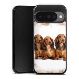 DeinDesign Google Pixel 10 Handy Silikon H&uuml;lle Case schwarz Handyh&uuml;lle Pet Dachshund Dog
